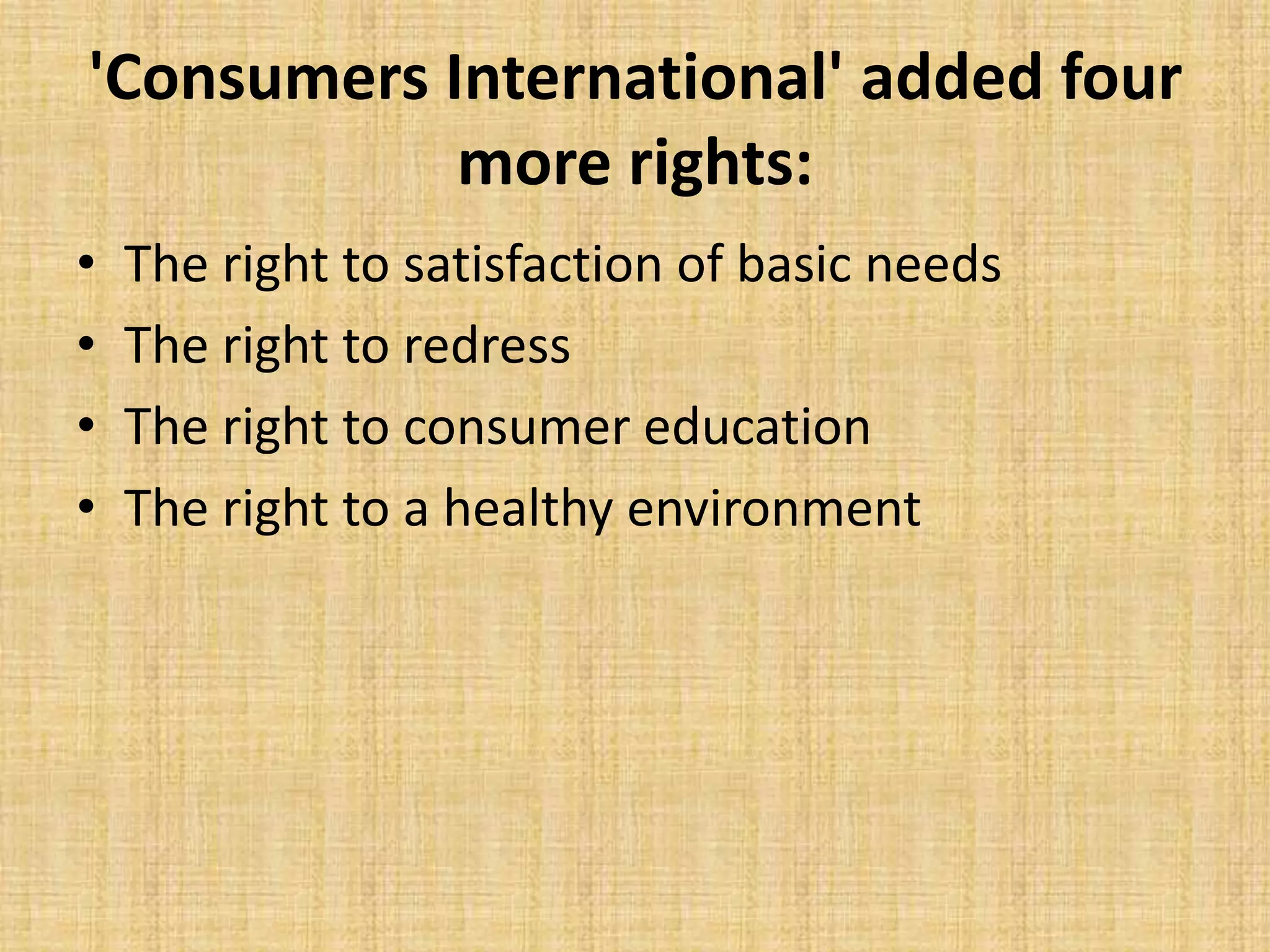 Consumer rights protection nov2013 | PPTX