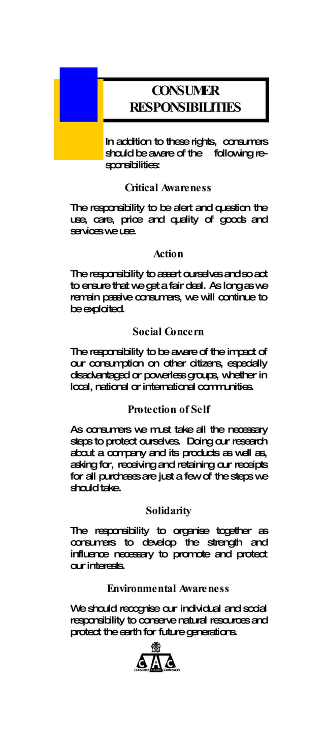 Consumer Rights&Responsibilities | PDF | Free Download