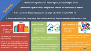 Consumer Rights Summary UK 2019 | PPT