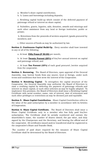 Consumers by-laws | DOCX