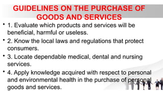 CONSUMERS-HEALTH-MAPEH-PPT-Presentation- | PPTX