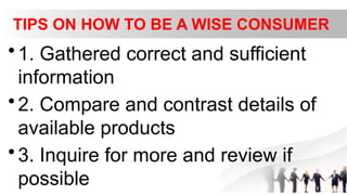 CONSUMERS-HEALTH-MAPEH-PPT-Presentation- | PPTX