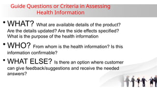 CONSUMERS-HEALTH-MAPEH-PPT-Presentation- | PPTX