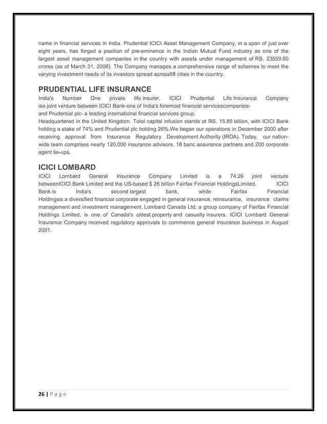 CUSTOMER Satisfaction ICICI Bank Project BY Vasudev | PDF | Business ...