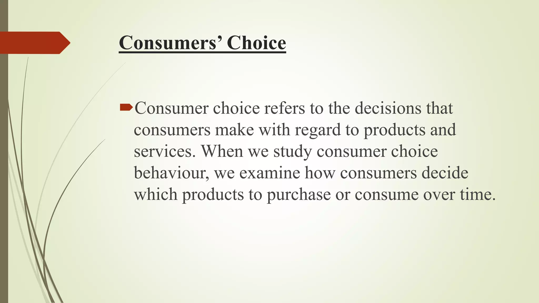 Consumer’s choice & post purchase behavior | PPTX