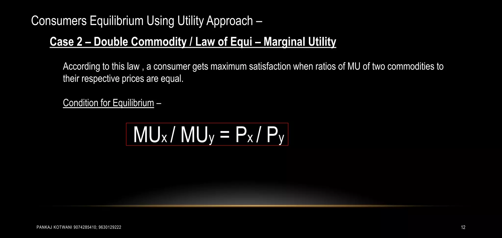 Consumers equilibrium | PDF