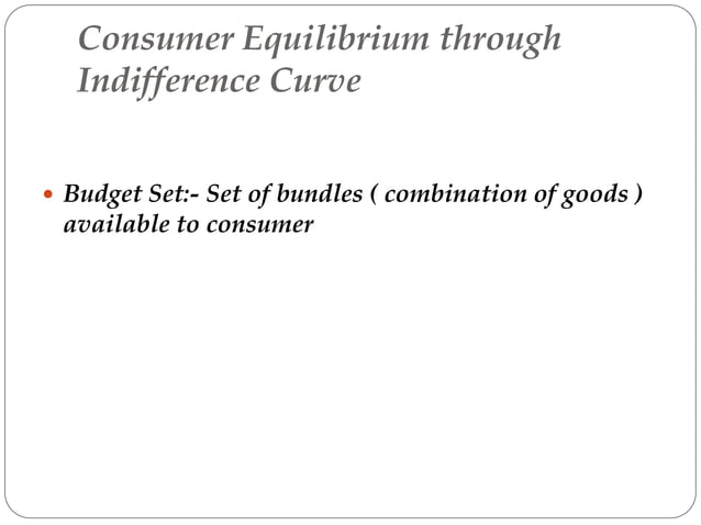 Consumer's equilibrium | PPTX