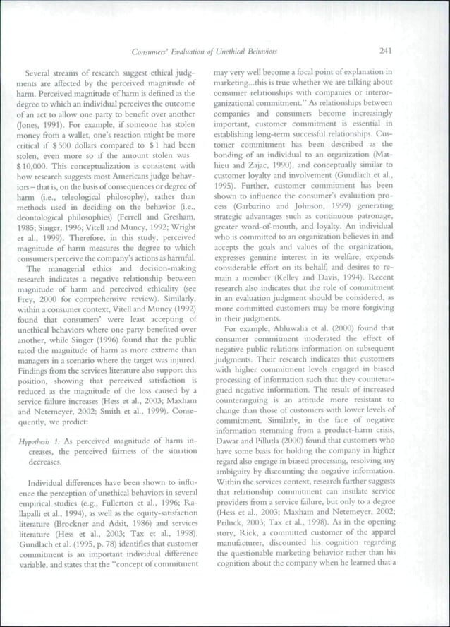 Consumers evaluation of unethical marketing behaviors | PDF