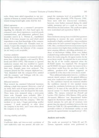 Consumers evaluation of unethical marketing behaviors | PDF