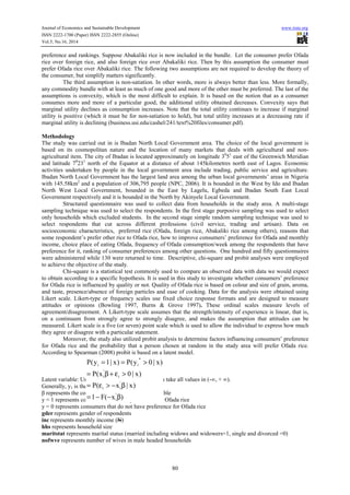 Consumers’ perception on ofada rice in ibadan north local government area of oyo state, nigeria ...