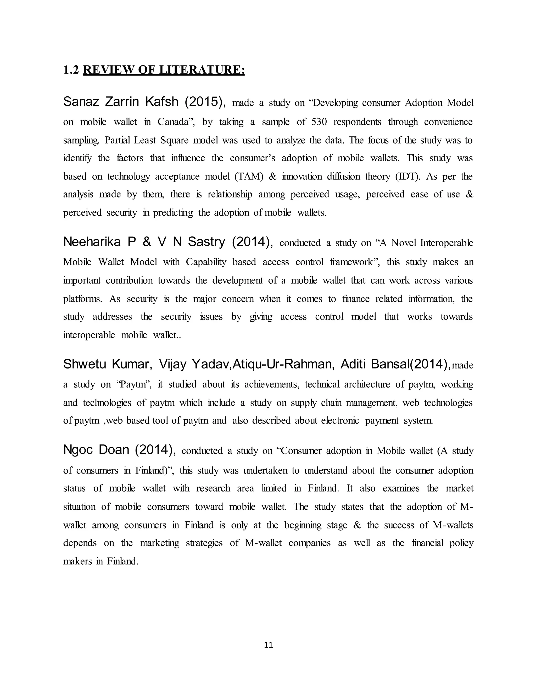 Consumers Perception Towards Growing Mobile-Wallet | DOCX | Credit ...