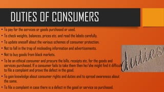 Understanding consumers’ Rights: Duties, Rights, Justice | PPT