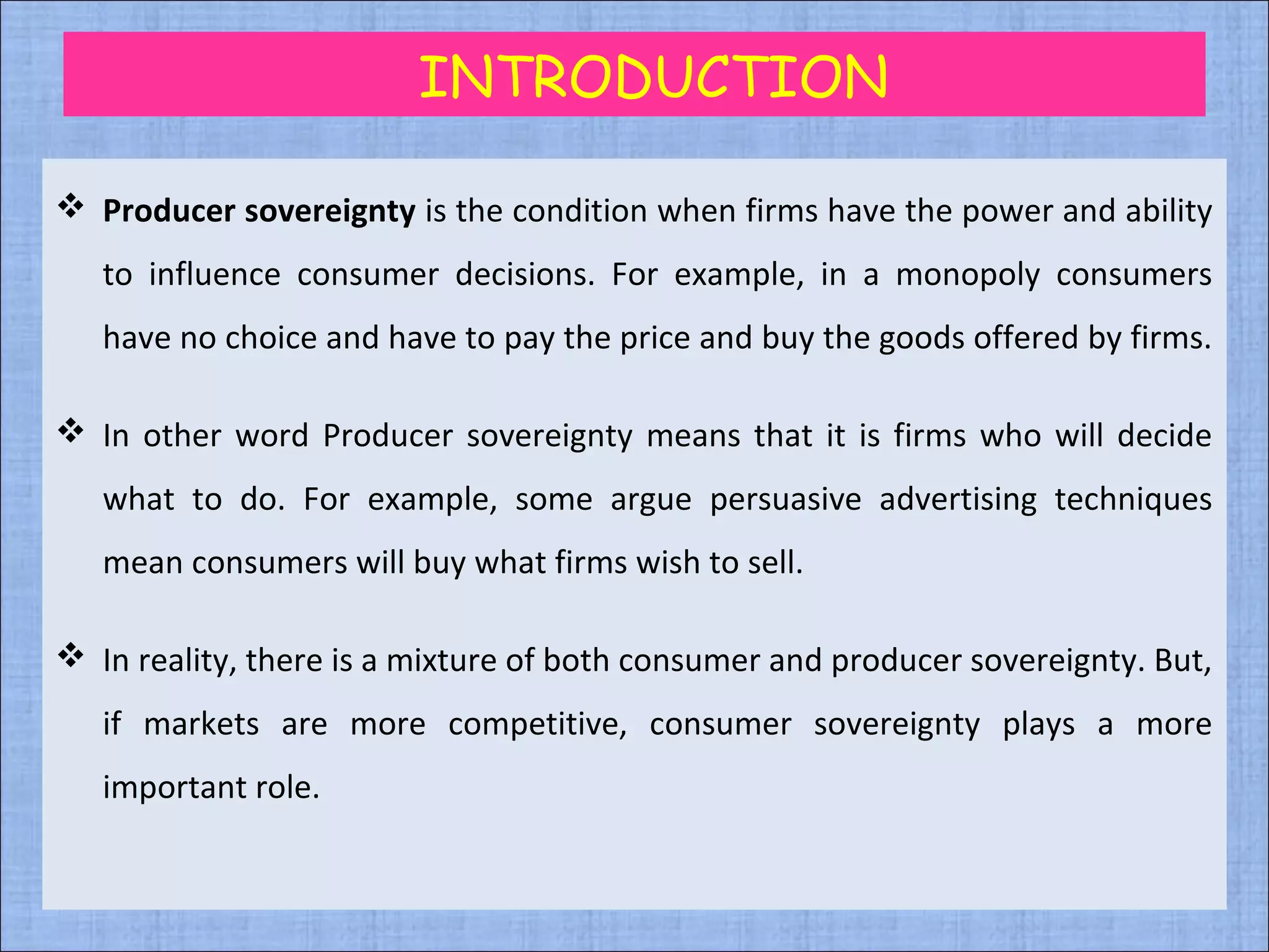 Consumer`s soverginity by ravi | PPT