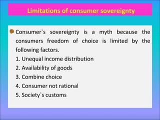 Consumer`s soverginity by ravi | PPT | Business | Business and Finance