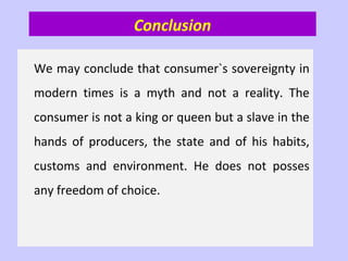 Consumer`s soverginity by ravi | PPT