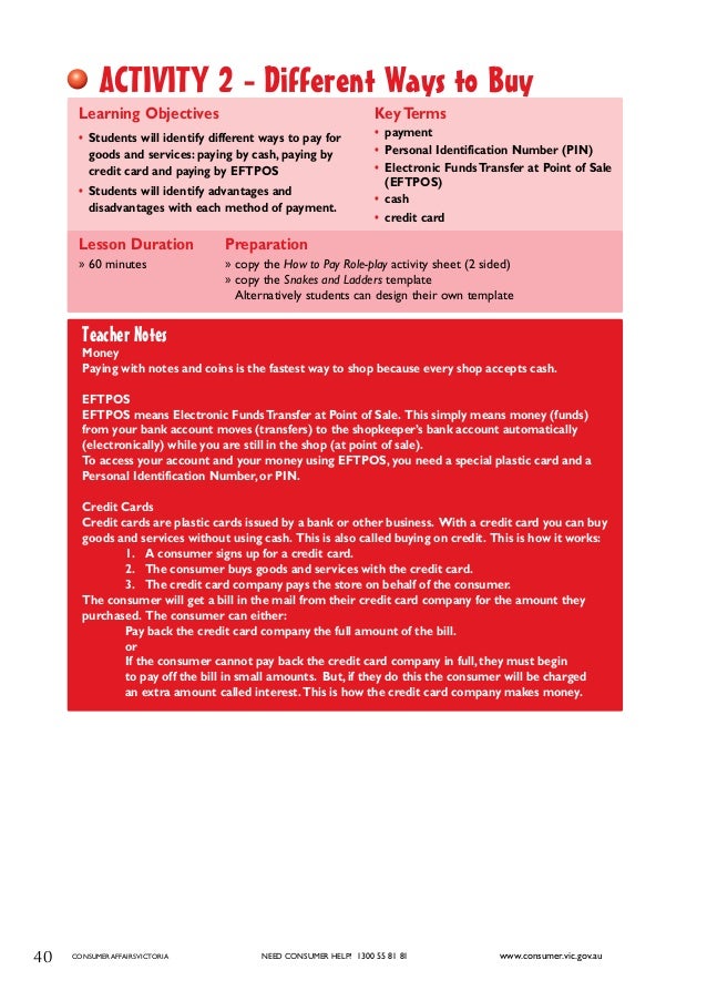 Consumer stuff for kids a teaching and learning resource | PDF