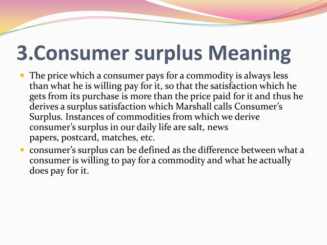 Consumer surplus | PPT