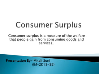 Consumer surplus | PPTX
