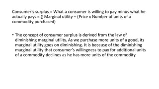 Consumer - Surplus - Consumer BehviourMicroeconomics | PPT
