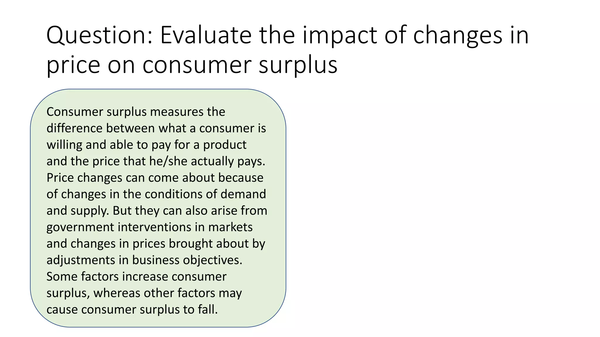 Consumer surplus and price changes | PPTX