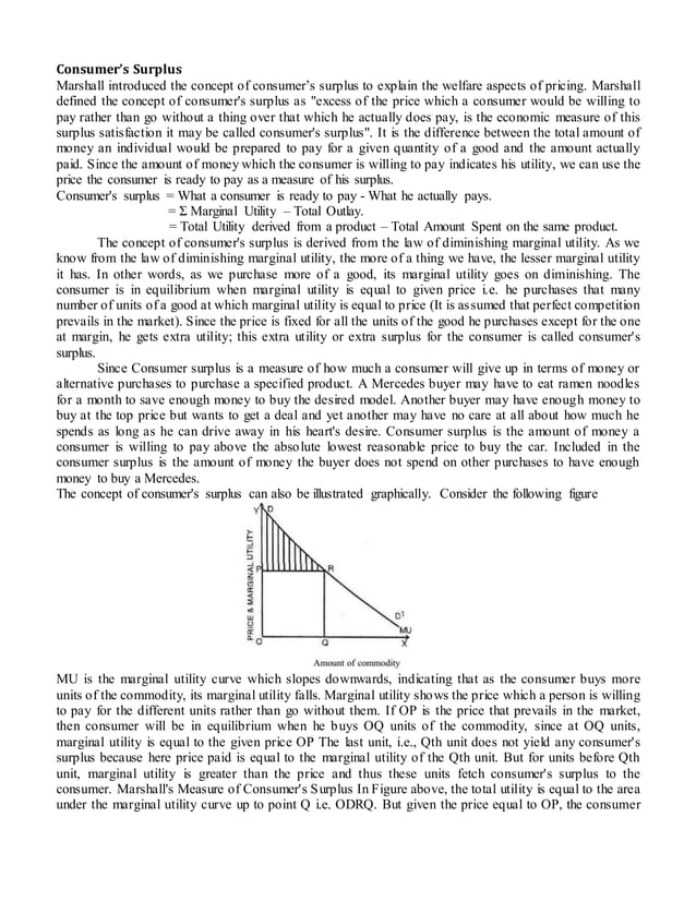 Consumer Surplus & Producer Surplus | DOCX | Economy | Business and Finance