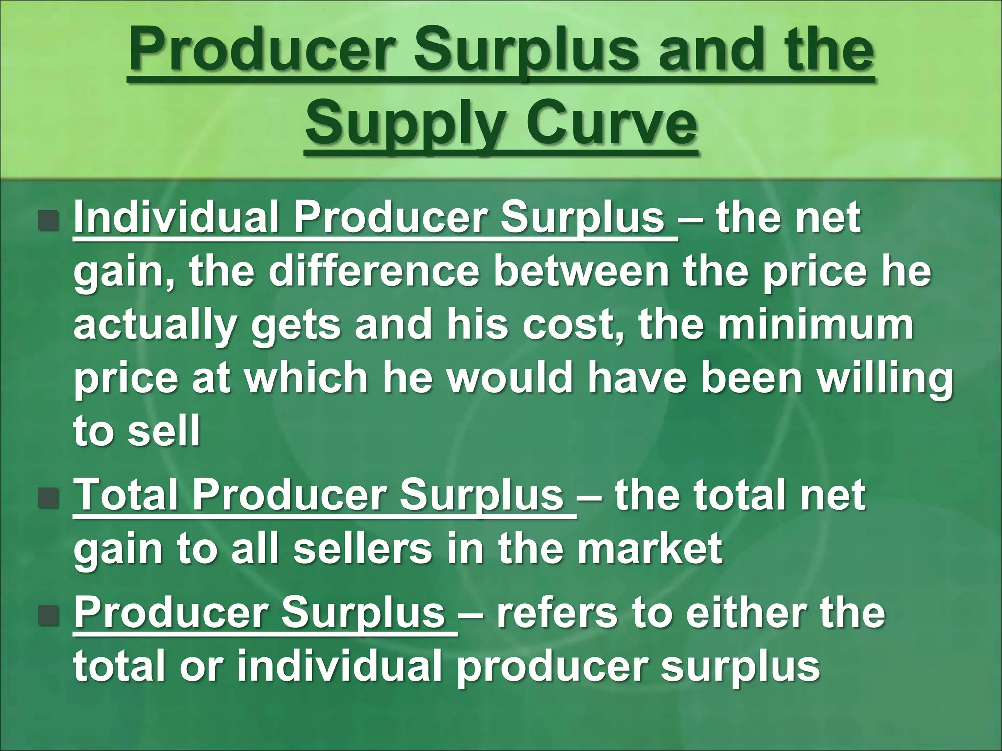 Consumer Surplus Producer Surplus and Market.ppt