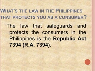 Consumers' welfare and protection | PPTX