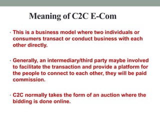 Consumer to consumer ppt | PPTX