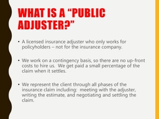 Property Claim Adjusters Introduction | PPTX