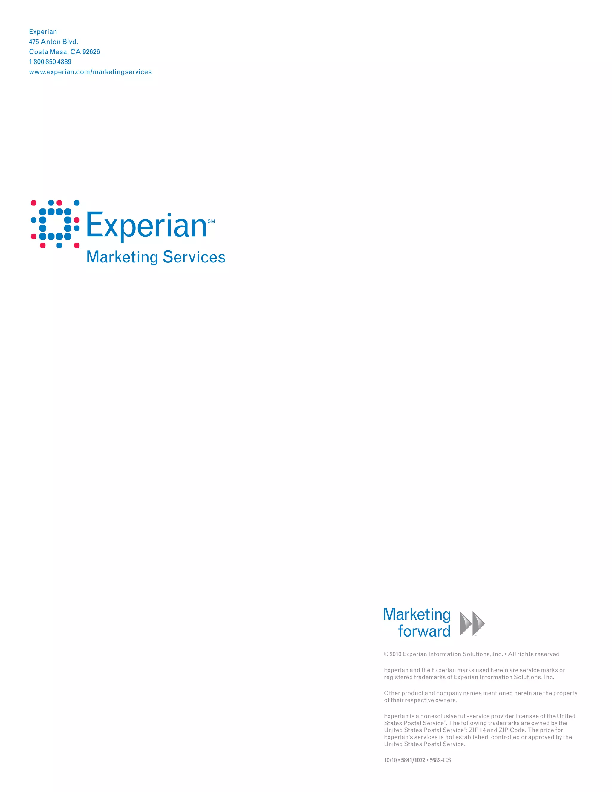 Experian ConsumerView Brochure | PDF