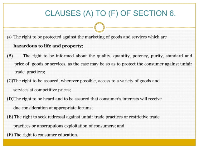 Consumet Protection Act.pptx for MBA students | PPTX