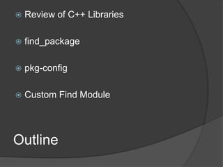 Consuming Libraries with CMake | PPT