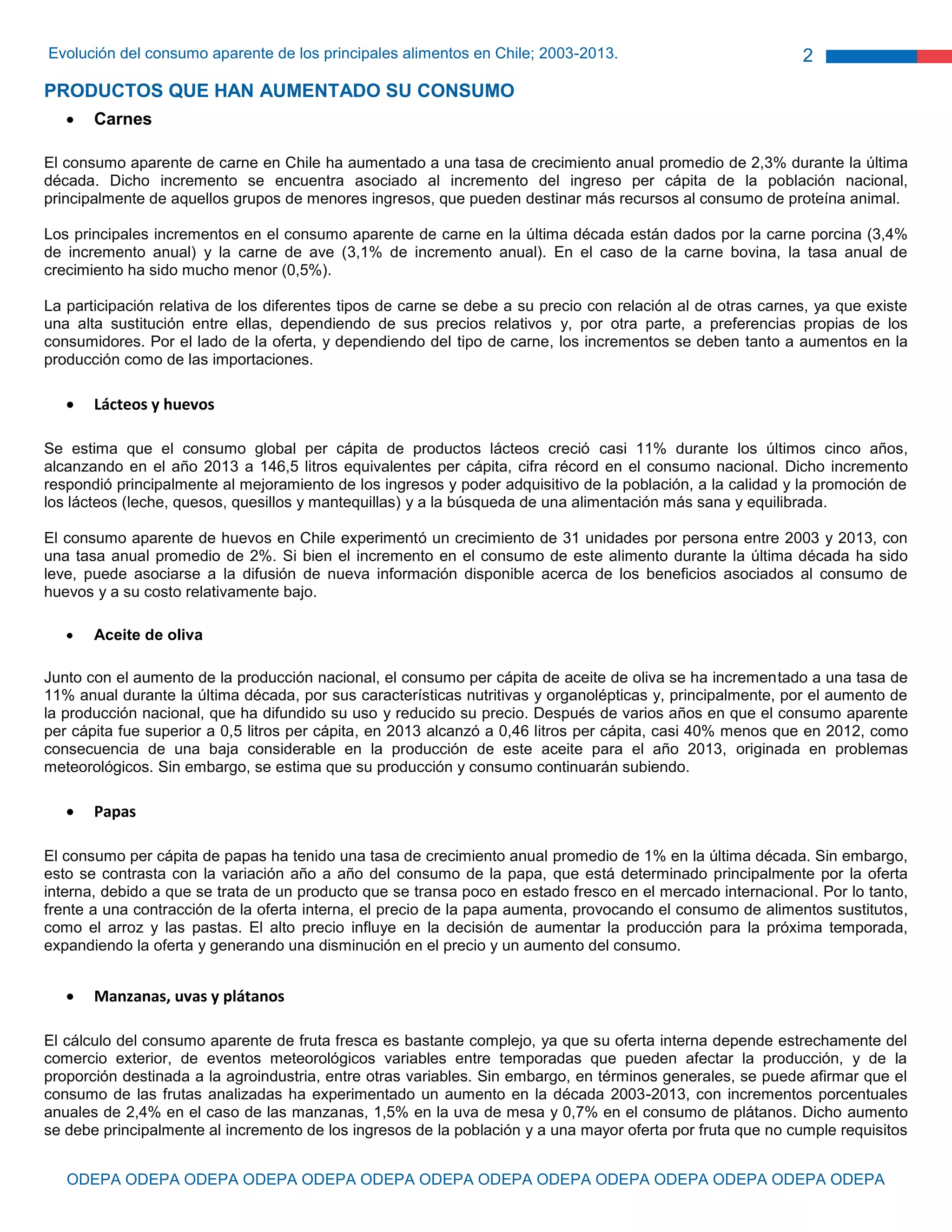 Consumo aparente alimentos 2003-2013 | PDF