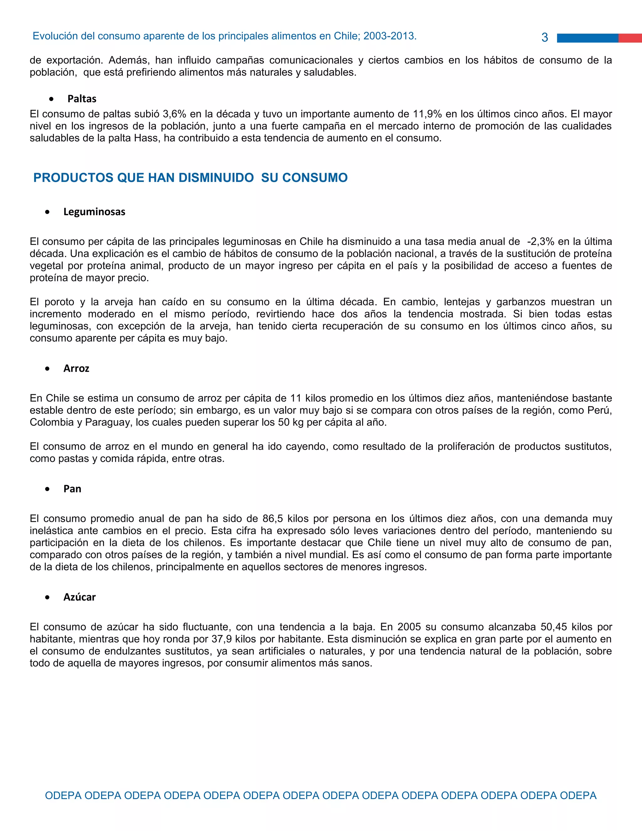 Consumo aparente alimentos 2003-2013 | PDF