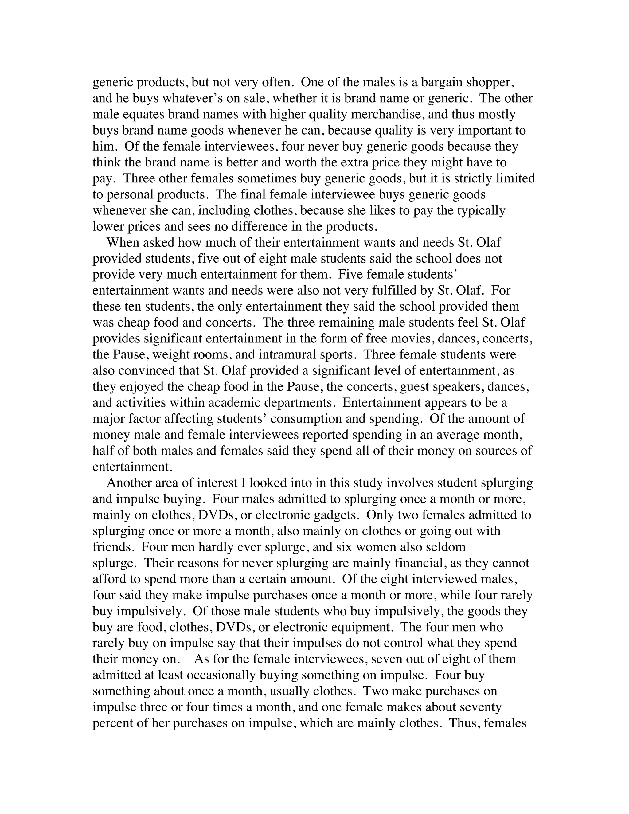 Consumption and-spending-patterns-at-st.-olaf-college | PDF