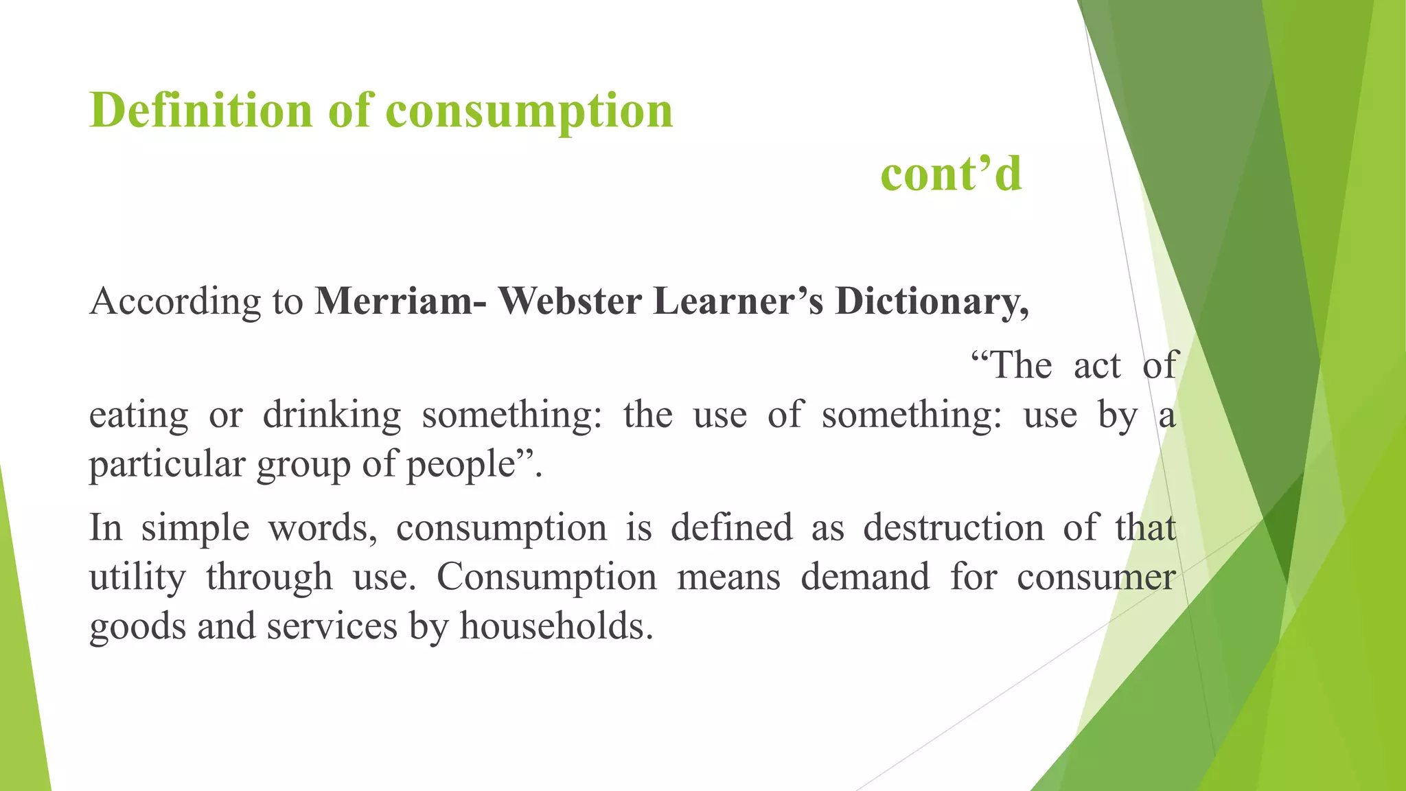 Consumption Theory | PPTX