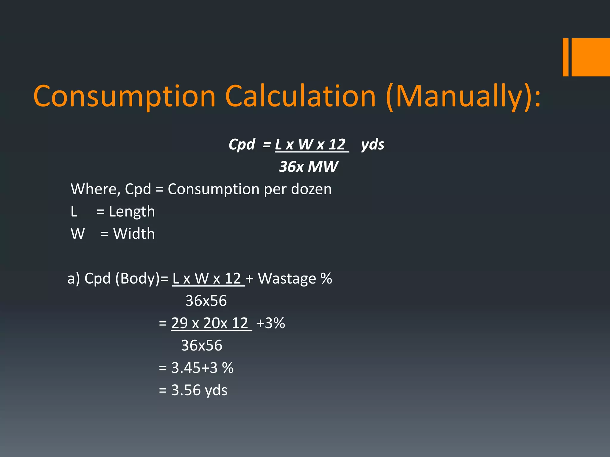 Consumption and costing | PPTX