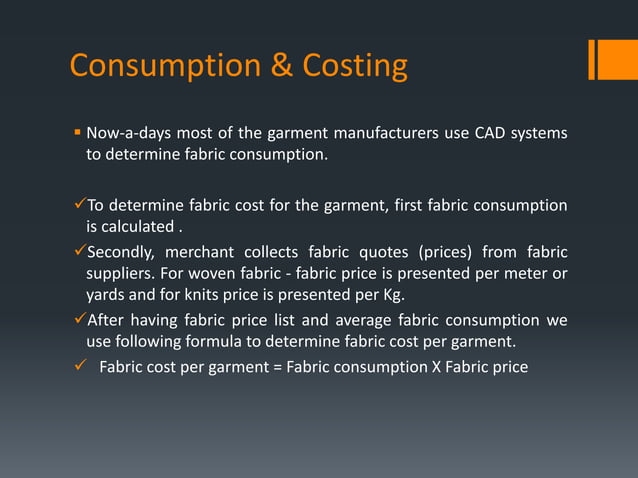 Consumption and costing | PPTX