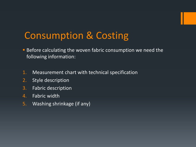 Consumption and costing | PPTX