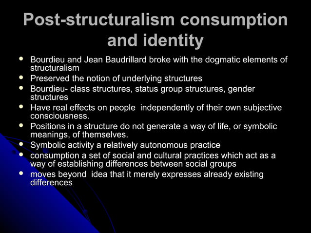 Consumption and identity | PPT