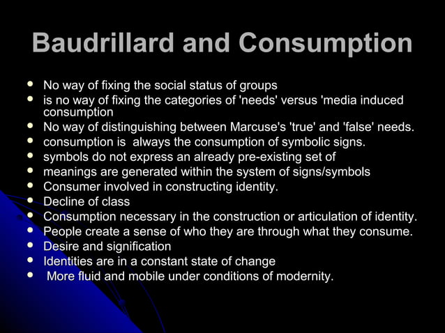 Consumption and identity | PPT