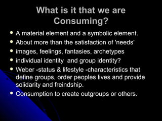 Consumption and identity | PPT
