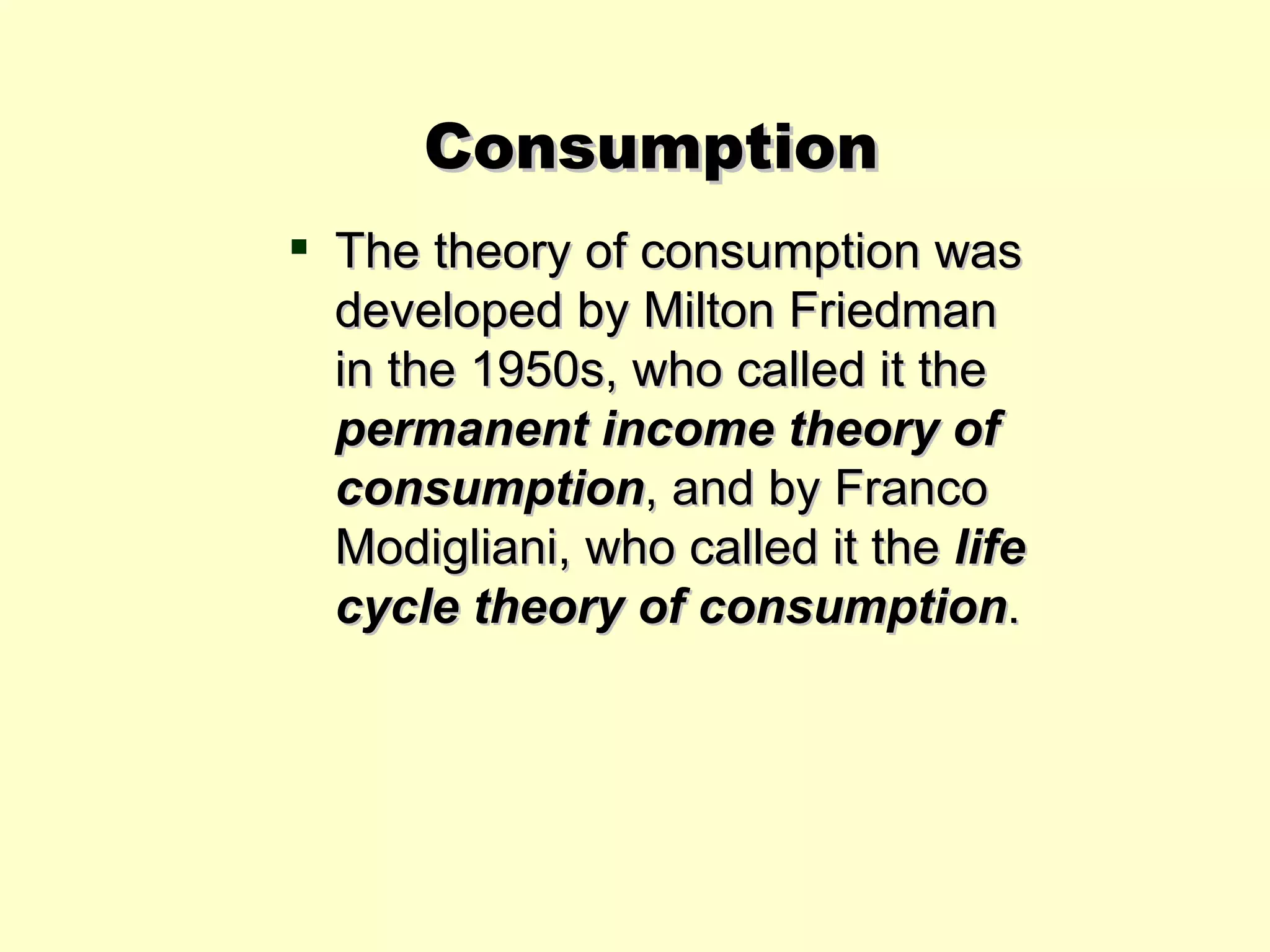 Consumption and investment | PPT