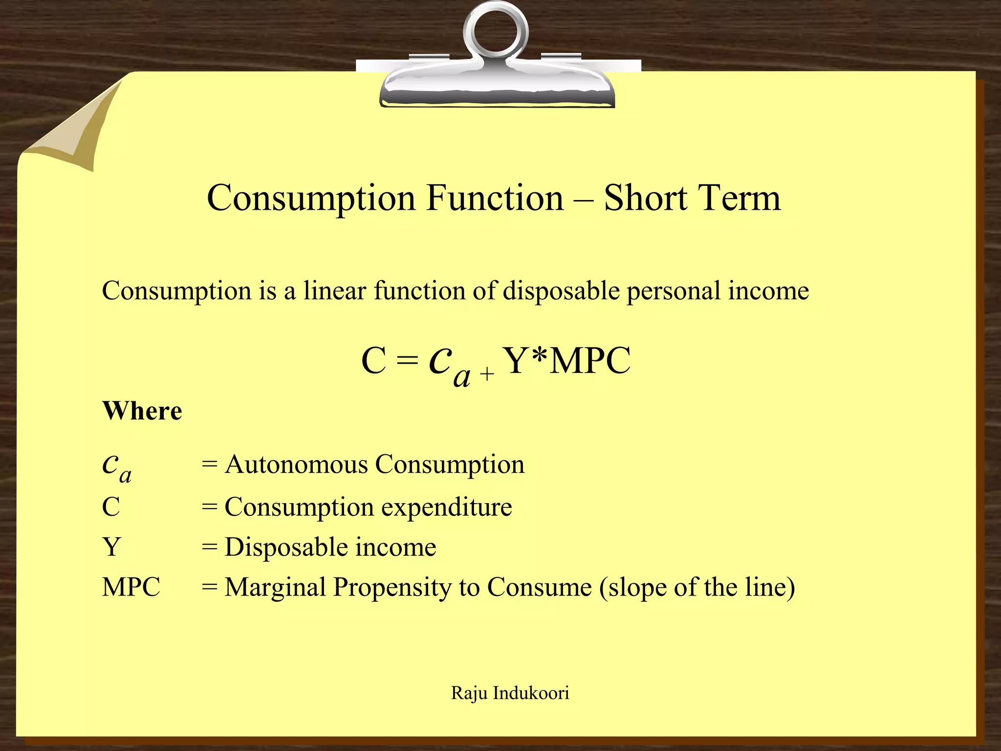 Consumption Function | PPT