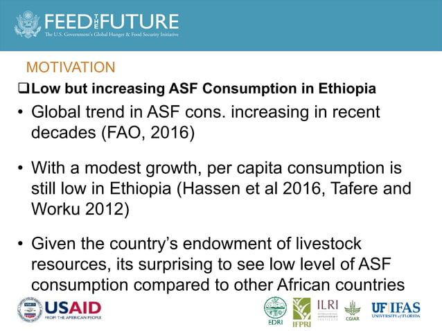 Animal Source Food (ASF) Consumption in Ethiopia: Patterns, Changes and ...