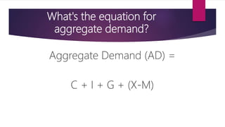 Consumption as part of Aggregate Demand | PPTX