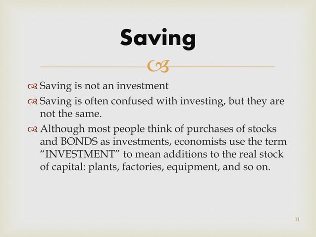 Consumption, Saving and Investment | PPTX
