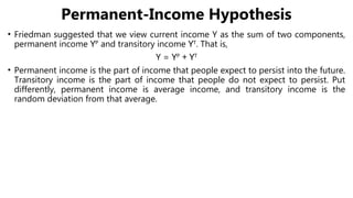 Consumption Theory - in Advanced Macroeconomics | PPTX
