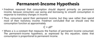 Consumption Theory - in Advanced Macroeconomics | PPTX