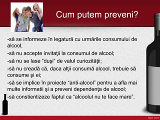 Consumul de alcool | PPT